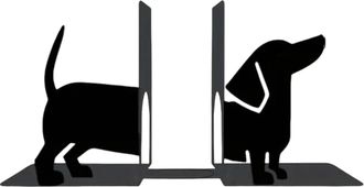 Generico Buchst&uuml;tzen f&uuml;r Hunde, 25,9 cm (10,2 Zoll) | Metallst&auml;nder - B&uuml;cherst&auml;nder in Hundeform, moderner Bauernhof-Stil, f&uuml;r, Schreibtisch, B&uuml;ro