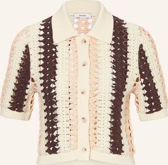 Reiss Reiss Cropped-Häkelbluse Roni braun