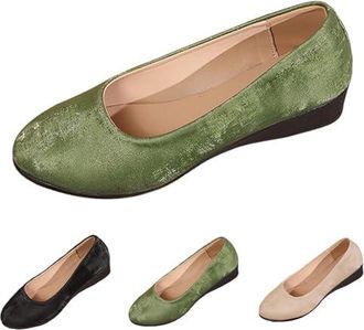 Generic Mocassins pour femme, mocassins &eacute;l&eacute;gants, style m&eacute;di&eacute;val, confortables, souples et l&eacute;gers, chaussures de danse classiques et sportives, couleur unie, 