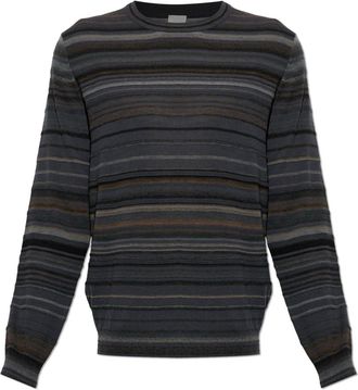 Paul Smith Pull en laine gris ray&eacute; - Homme - Pulls - Gris - Taille: S