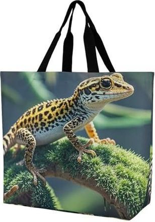 Generic Gecko L&eacute;opard Sac A Main Femme L&eacute;ger Tote Bag Pliable Sac Fourre Tout Pour Shopping Travail Plage