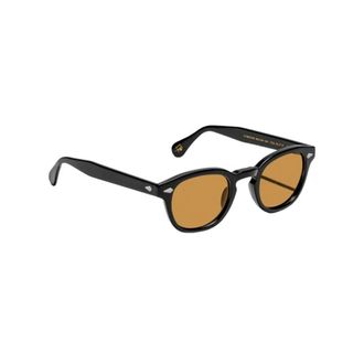 Moscot unisex, Accessoires, Noir, Taille: 46 MM Lunettes de Soleil Ambre Noir Style Lemtosh