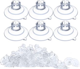 Generic Saugn&auml;pfe f&uuml;r Lichterketten, Kronen-Saugn&auml;pfe f&uuml;r Fenster, klare Saugn&auml;pfe f&uuml;r Lichterketten | 30 x Festivalzubeh&ouml;r, Saugn&auml;pfe f&uuml;r Fenster, Glas