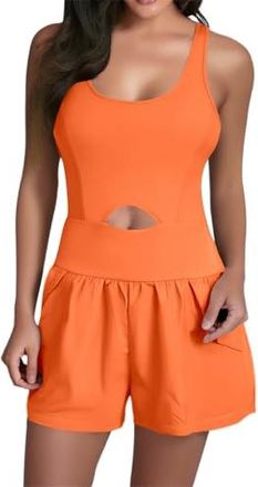 Generic Shapewear Barboteuse de course &agrave; pied pour femme, Rd3., L