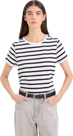 DeFacto Damen Oversize Crop Tops - Klassisches Basic Shirt f&uuml;r Damen - Bequemes Oversize Shirt f&uuml;r Frauen Black XS