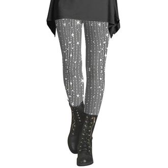 Generic Ensemble de pyjama de No&euml;l pour femme - Imprim&eacute; &agrave; paillettes - Tendance - D&eacute;contract&eacute; - Amincissant, argent&eacute;, 3XL