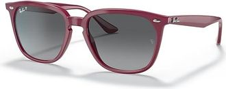 Ray-Ban Rb4362 Sonnenbrillen Amaranth Fassung Grau Glas Polarisiert 55-18