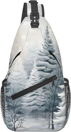 Generic Sacoche Port&eacute; &eacute;paule Motif darbre enneig&eacute; en hiver Durable Sac &agrave; Bandouli&egrave;re Mode Cross Body pour Femme &eacute;cole Cyclisme