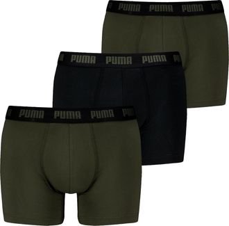 Puma Boxershorts PUMA PUMA MEN EVERYDAY BOXERS 3P, Herren, Gr. XXL, gr&uuml;n (forest), Obermaterial: 95% Baumwolle, 5% Elasthan, eng, Unterhosen, mit Komfortbu