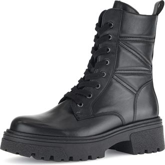 Gabor Damen Combat Boots, Frauen Stiefeletten,Best Fitting,Winterschuhe,warm,gefüttert,Stiefel,Bootee,Booties,halbstiefel,schwarz,38.5 EU / 5.5 UK