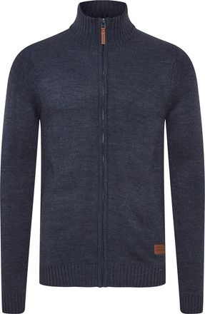 11 Project Noldi Herren Strickjacke Cardigan Grobstrick mit hochabschließendem Kragen, Größe:XXL, Farbe:Insignia Blue Melange (1940101)