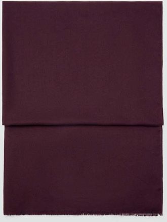 Mango Foulard bords effiloch&eacute;s bordeaux - Femme - Taille unique - MANGO