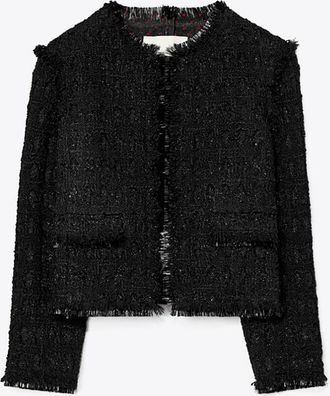 Tory Burch Damen Tinsel Tweedjacke