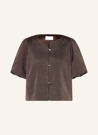 Neo Noir Neo Noir Blusenshirt Aisa Aus Satin braun