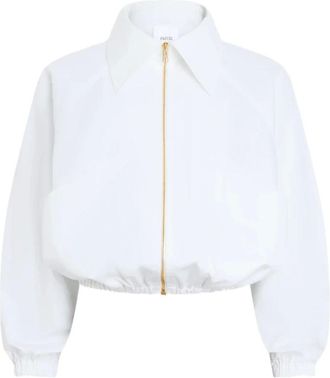 Patou Femme, Vestes, Blanc, Taille: 36 FR Bomber Zipp&eacute; &Agrave; Col