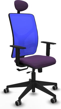 Piqueras y Crespo B&uuml;rostuhl mit verstellbarer Armlehne, h&ouml;henverstellbare Lendenwirbelst&uuml;tze und festes Kopfteil, ausgestattet mit Syncro/Traslack und Schneideschaum, B