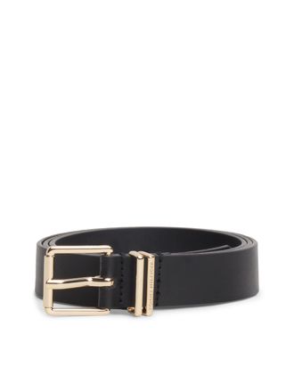 Tommy Hilfiger Lederg&uuml;rtel TOMMY HILFIGER TH SQUARE, Damen, Gr. 100, schwarz, Rindsleder, G&uuml;rtel Lederg&uuml;rtel