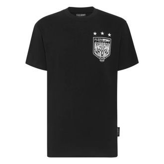 Plein Sport Homme, Tops, Noir, Taille: S T-Shirt Col Rond Tiger