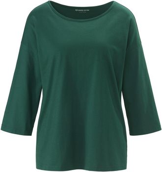 Peter Hahn Rundhals-Shirt Gurli Green Cotton gr&uuml;n
