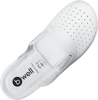 B-Well Elastic Femme Medical Sabot Femme Infirmière Sabot Femme et Homme Soins Antistatique Tailles 35-78 Blanc Élastique 40