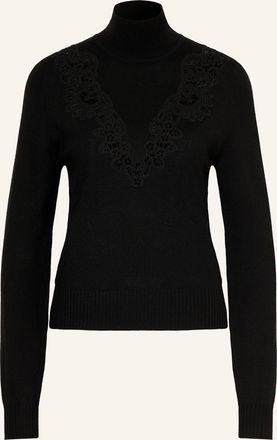 Zimmermann Pullover Valiant Aus Merinowolle Mit Spitze schwarz