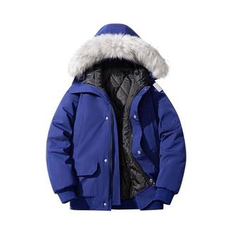 Generic Vestes rembourrées pour homme avec capuche - Manteaux dextérieur confortables et décontractés - Manteaux dhiver élégants et confortables avec poches p