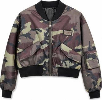 Dolce & Gabbana Bomber court - Femme - Vestes - Vert - Taille: 44 FR