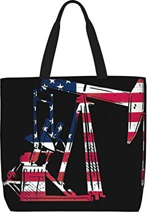 Generic Sac Fourre-Tout La Vie Des Travailleurs Des Champs P&eacute;trolif&egrave;res Compte Sac &Agrave; Provisions R&eacute;utilisable Personnaliser Sacs &Agrave; Main, Pour Filles, Burea, Fe