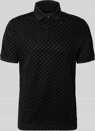 Emporio Armani Regular Fit Poloshirt mit Struktur-Muster