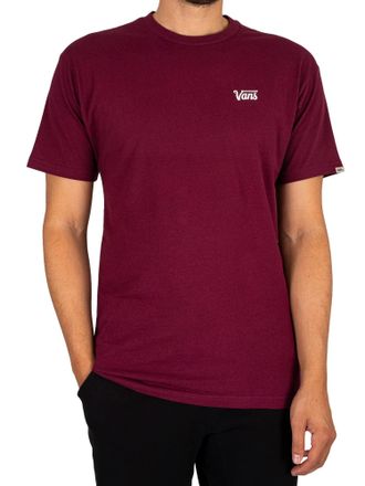 Vans Herren Mini-Script T-Shirt, burgunderfarben, M