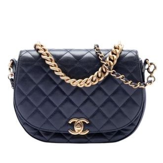 Chanel Sac bandouli&egrave;re matelass&eacute; doccasion - Femme - Pre-owned - Bleu - Taille: ONE Size