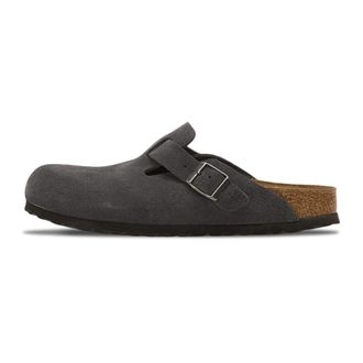 Birkenstock Homme, Chaussures, Noir, Taille: 43 EU Boston Suede Leather Charcoal
