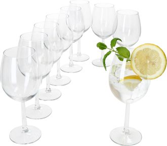 MamboCat 9er Set Vinissi universal Wasser- & Weingläser I 300ml, Höhe 20cm I für 9 Personen I klares großes Wasserglas I transparente Gläser für Wein, Cocktail