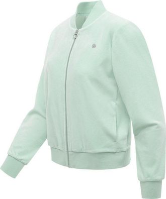 Ragwear Sweatjacke Doron Embossed Kuschelige Alltagsjacke in Samt-Optik
