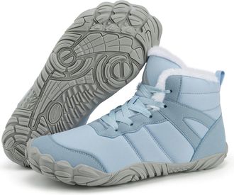 Mishansha Damen Herren Barfu&szlig;schuhe Winter Warm Gef&uuml;ttert Winterschuhe Outdoor Rutschfest Barfuss Winterstiefel Bequem Leicht Winterboots mit Zero-Drop Solhe un