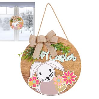 Generico Osterschild zum Aufh&auml;ngen f&uuml;r die Haust&uuml;r, verblasst nicht und wetterfest, Hasenschild f&uuml;r Ostern, f&uuml;r Zuhause, Innen- und Au&szlig;enbereich, Party und Fam