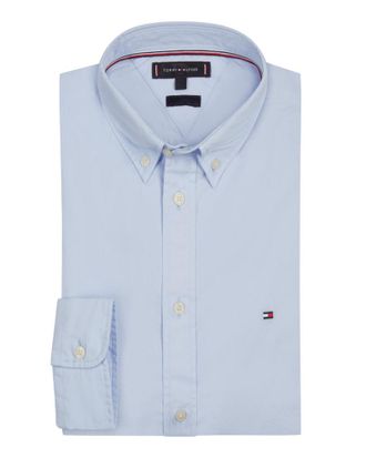Tommy Hilfiger Hemd THFlex aus Baumwolle mit Logo-Stickerei, Regular Fit in