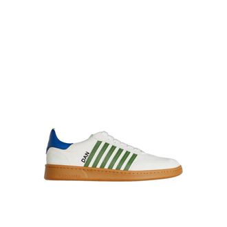 Dsquared2 Homme, Chaussures, Blanc, Taille: 40 EU Baskets Basse avec Bande Contrastée