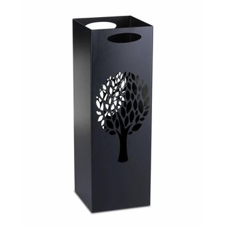 HowHomely Schirmst&auml;nder Regenschirm aus Metall | Regenschirmst&auml;nder Schwarz 60x21cm | Regenschirm St&auml;nder mit Design eines Baum zur Dekoration von B&uuml;ro oder Flu