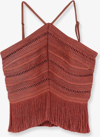 PatBo Asymmetrical top with fringes - PATBO - gender_Woman