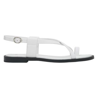 Estro & Luminara Femme, Chaussures, Blanc, Taille: 40 EU Sandales Plates &agrave; Bride dOrteil