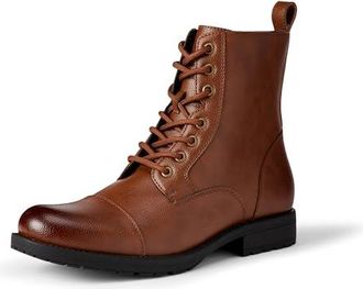 Amazon Essentials Bottes De Combat &Agrave; Bout Rapport&eacute; Homme, Havane Fonc&eacute;, 44.5 EU