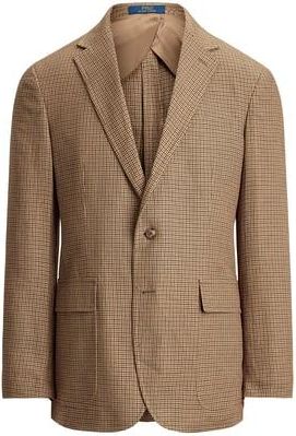 Polo Ralph Lauren Blazer &agrave; carreaux en lin m&eacute;lang&eacute;