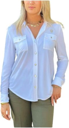 Aeronautica Femme, Blouses et Chemises, Blanc, Taille: 44 FR Camicia Shirt