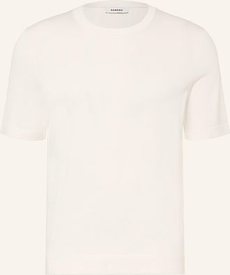 Sandro Sandro Strickshirt Mit Seide beige