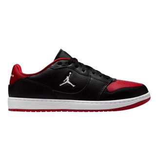 Nike Air Jordan Court Connect Sneaker f&uuml;r Herren, Leder (Schwarz/Rot)