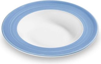 Gmundner Keramik Suppenteller Gourmet Durchmesser : 24 cm Variation Blau Geschirr, handgemacht in Österreich