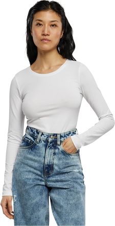 Urban Classics Damen Body Ladies Stretch Jersey Longsleeve Body White 3XL