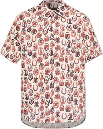 Paul Smith Homme, Chemises, Beige, Taille: XL Chemise &agrave; manches courtes