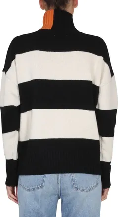 RIGHT FOR High-Neck Rugby Sweater - Multicolor
